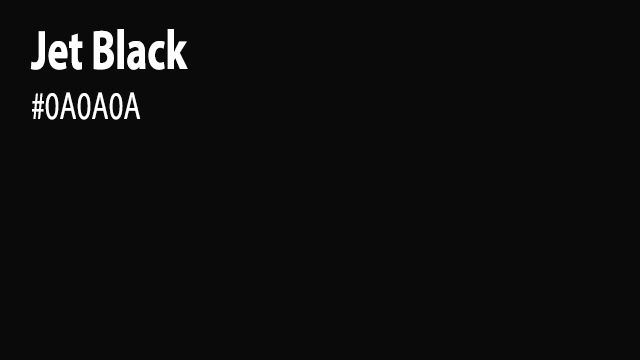 All about the color Jet Black | Hex Code - ویرگول