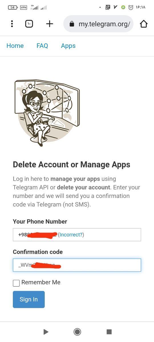 دریافت api id و api hash تلگرام: - ویرگول