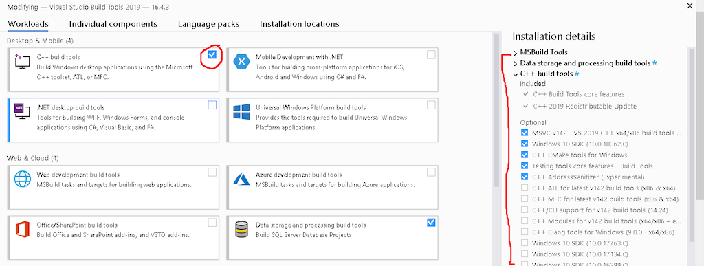 error: Microsoft Visual C++ 14.0 or greater is required. Get it with "Microsoft C++ Build Tools ...