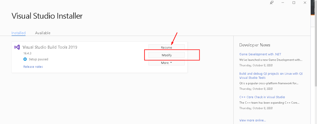 error: Microsoft Visual C++ 14.0 or greater is required. Get it with "Microsoft C++ Build Tools ...