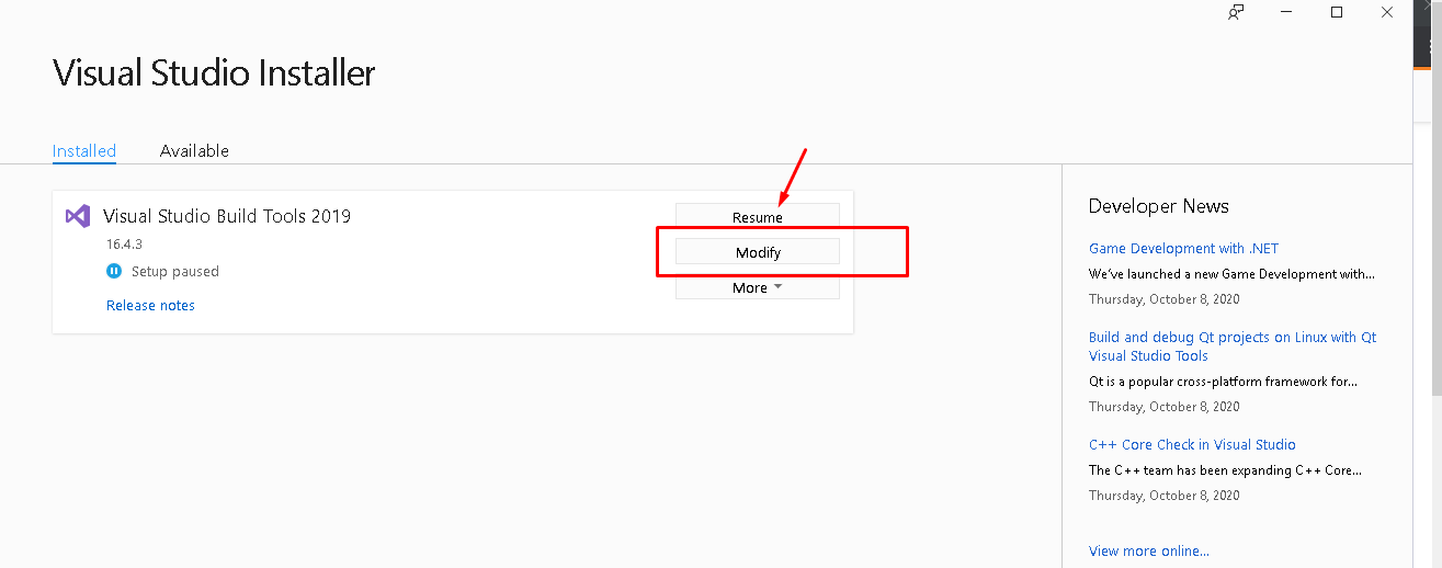 error: Microsoft Visual C++ 14.0 or greater is required. Get it with "Microsoft C++ Build Tools ...