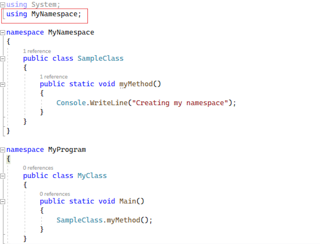 تعریف و نکات namespace ها در سی شارپ (#C) - ویرگول