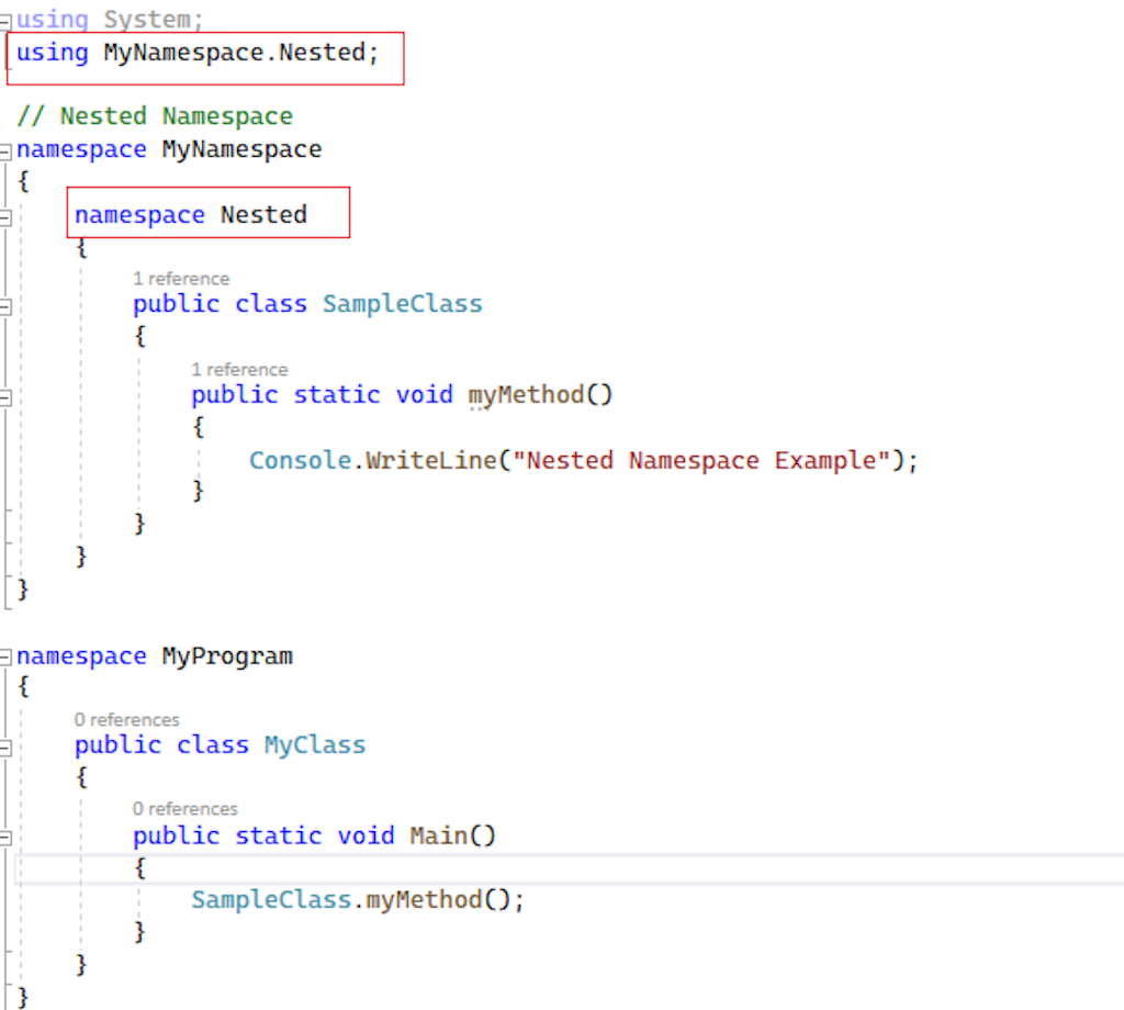 تعریف و نکات namespace ها در سی شارپ (#C) - ویرگول