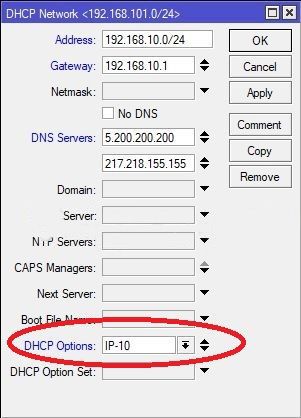 تنظیم Option 150 در DHCP سرور میکروتیک - ویرگول