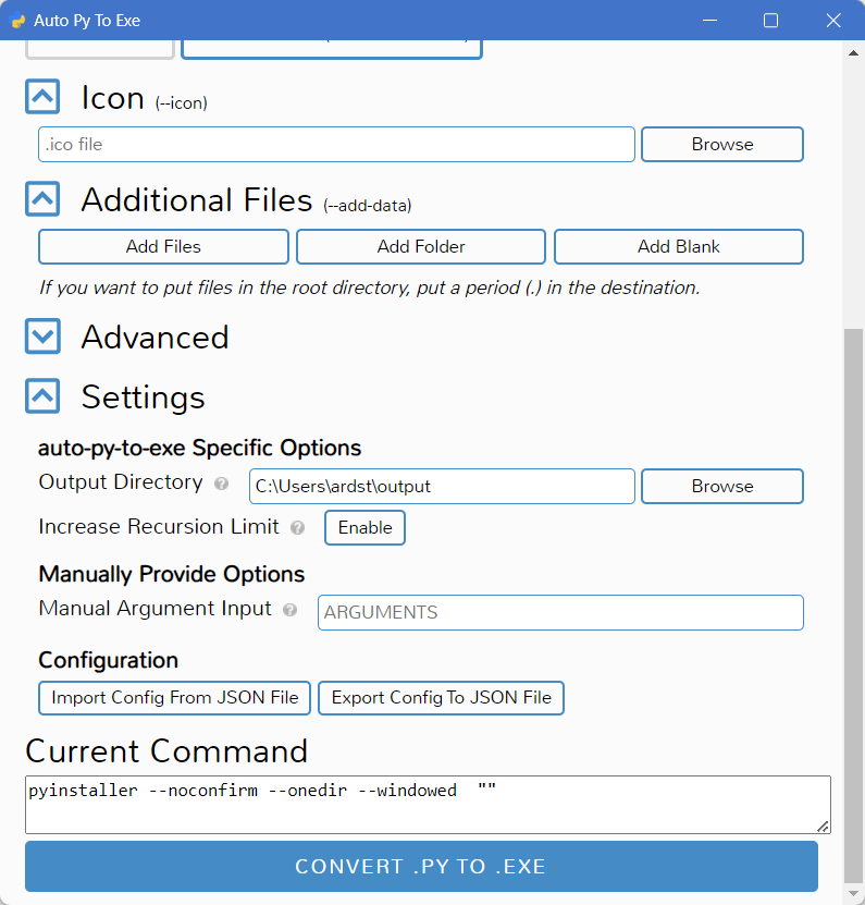 تبدیل فایل پایتون به فایل اجرایی(py. به exe.) - ویرگول