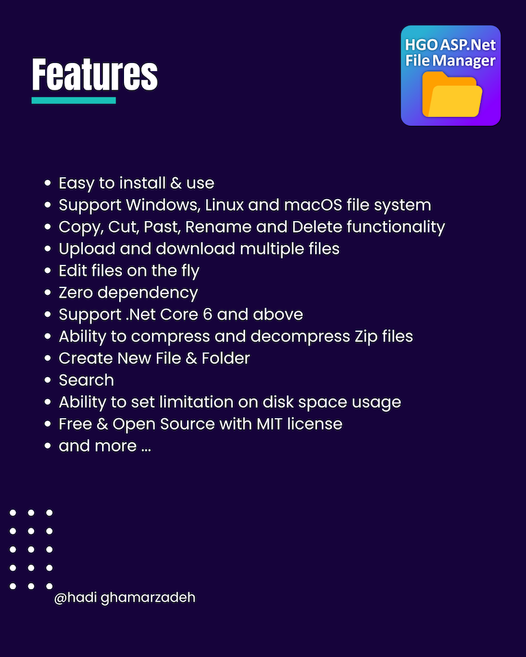HGO.ASPNetCore.FileManager: A Feature-Rich File Explorer for ASP.Net Core - ویرگول