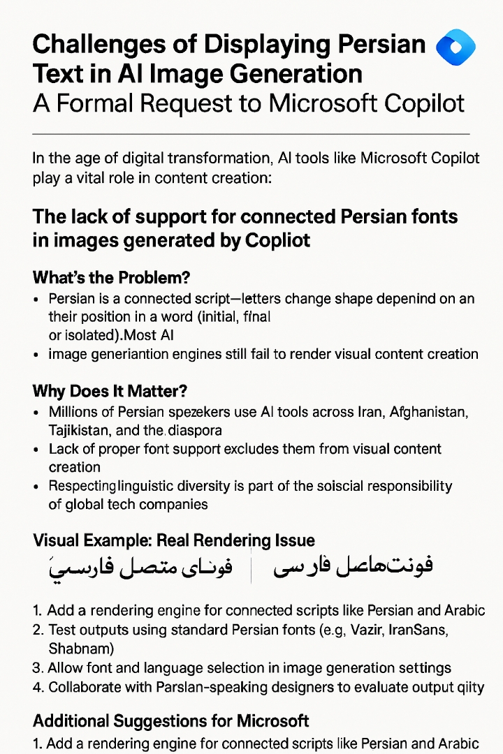 # Challenges of Displaying Persian Text in AI Image Generation - ویرگول