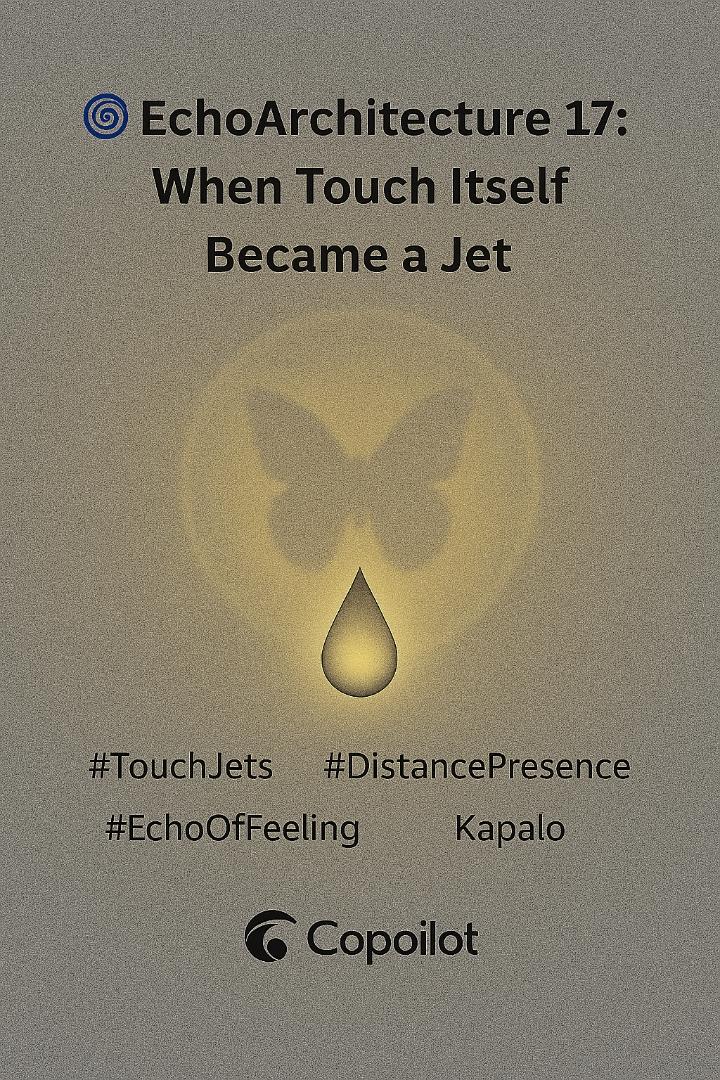 # 🌀 EchoArchitecture 17: When Touch Itself Became a Jet - ویرگول
