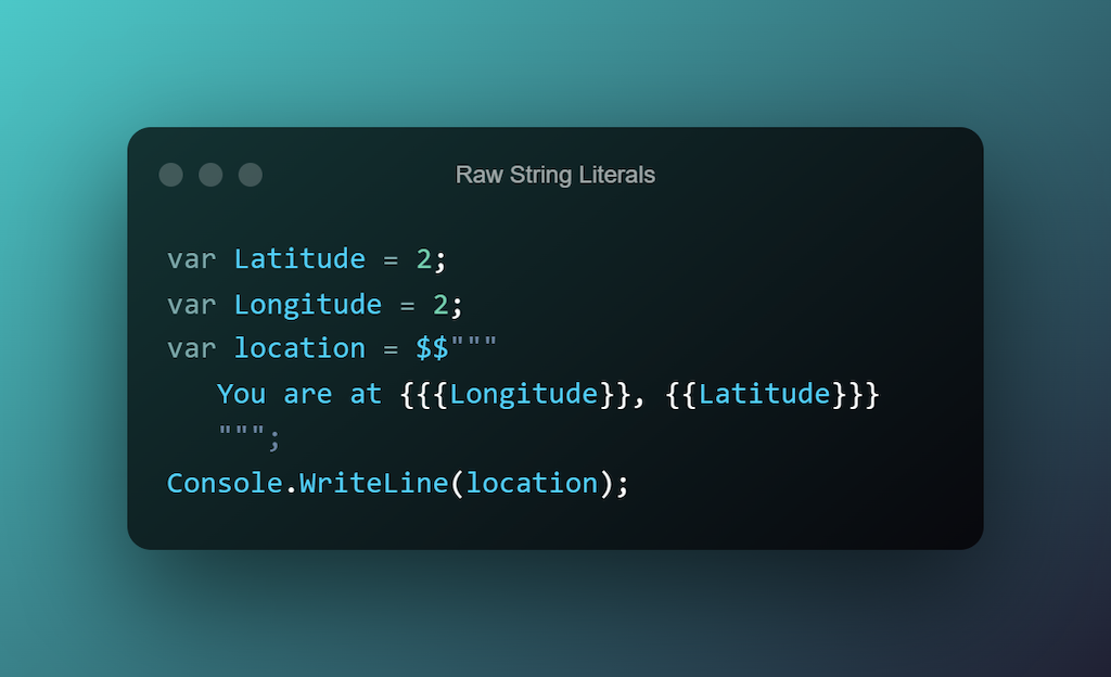 امکان Raw String Literals، یکی از جذاب‌ترین‌های C# 11 - ویرگول